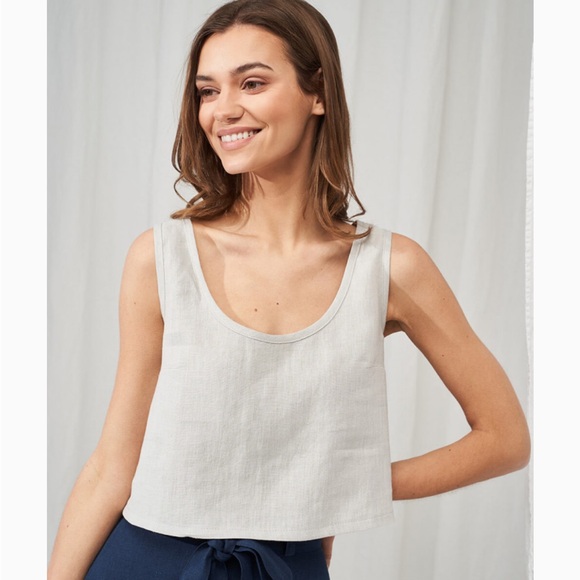 Linen Handmade Studio | Tops | Linen Handmade Studiocrop Top Stella ...